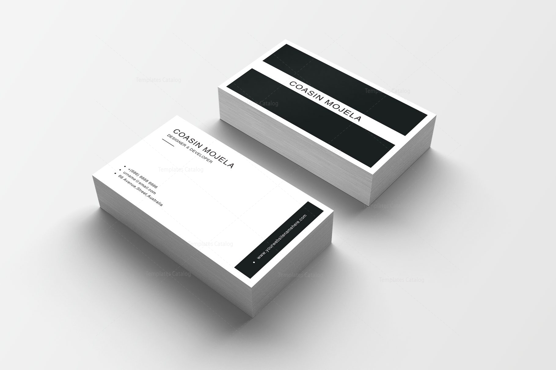 2 Colors Business Card Design - Graphic Prime | Graphic Design Templates