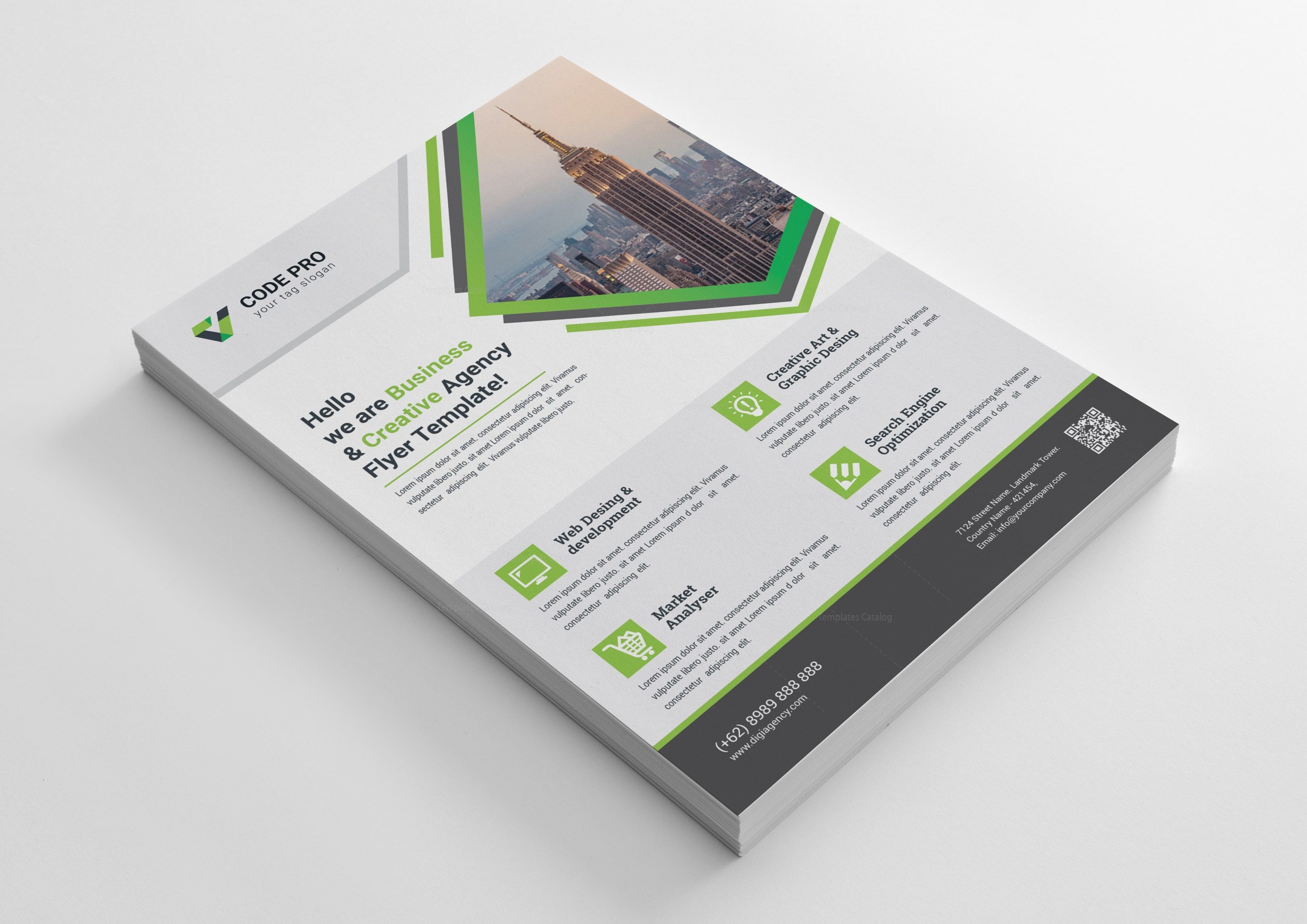 Agency Print Flyer Template - Graphic Prime | Graphic Design Templates