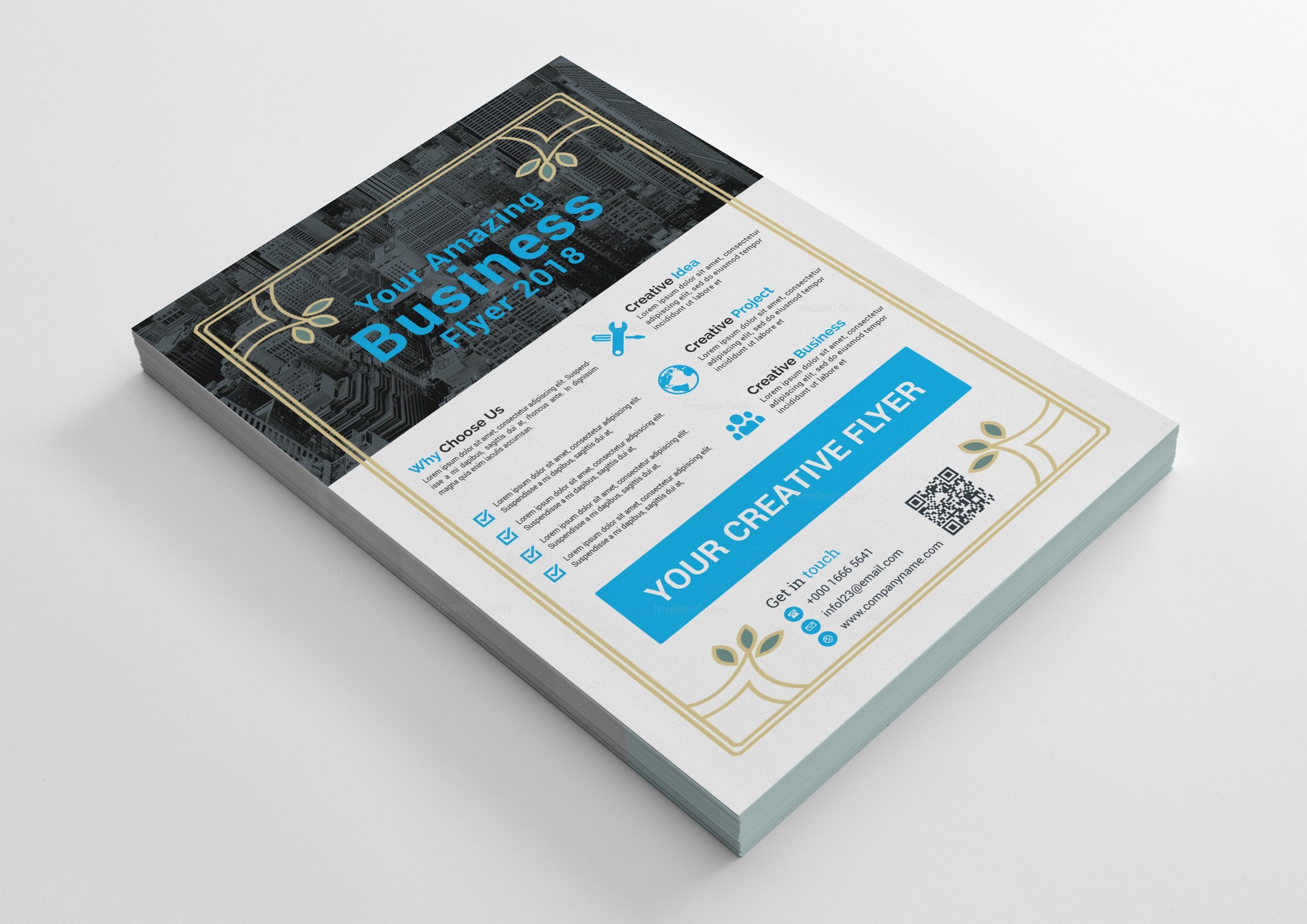 Barbados Stylish Business Flyer Design Template - Graphic Prime ...