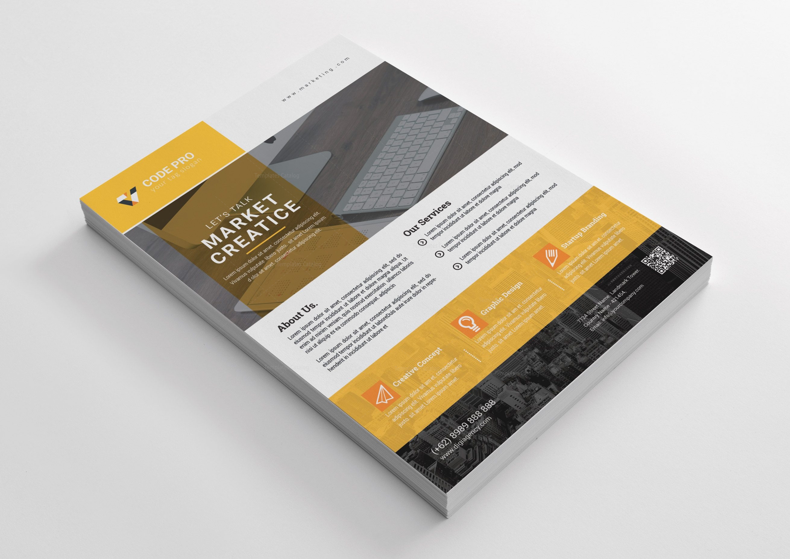 Best Print Flyer Design Template - Graphic Prime | Graphic Design Templates