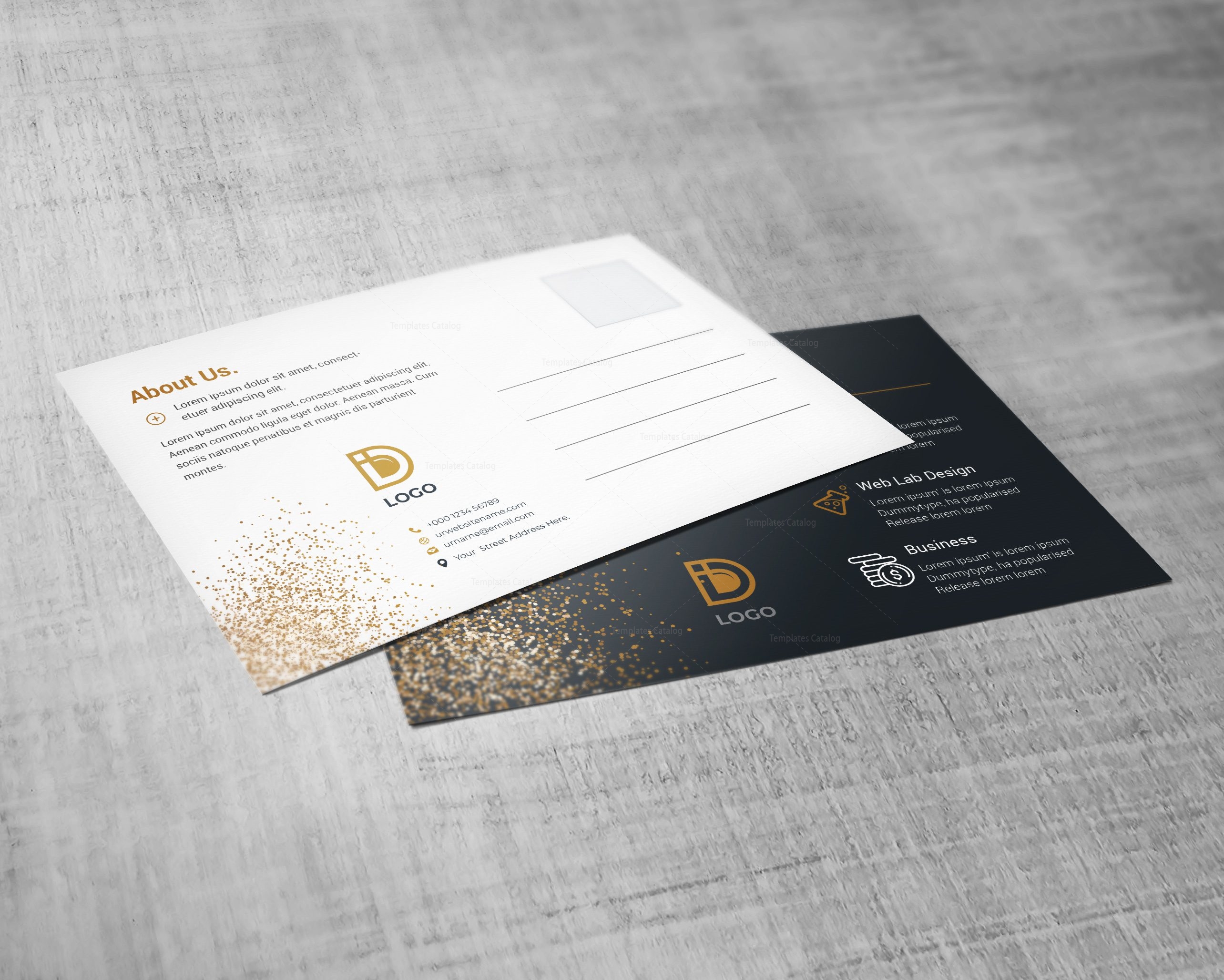 Black Corporate Postcard Design Template - Graphic Prime | Graphic ...