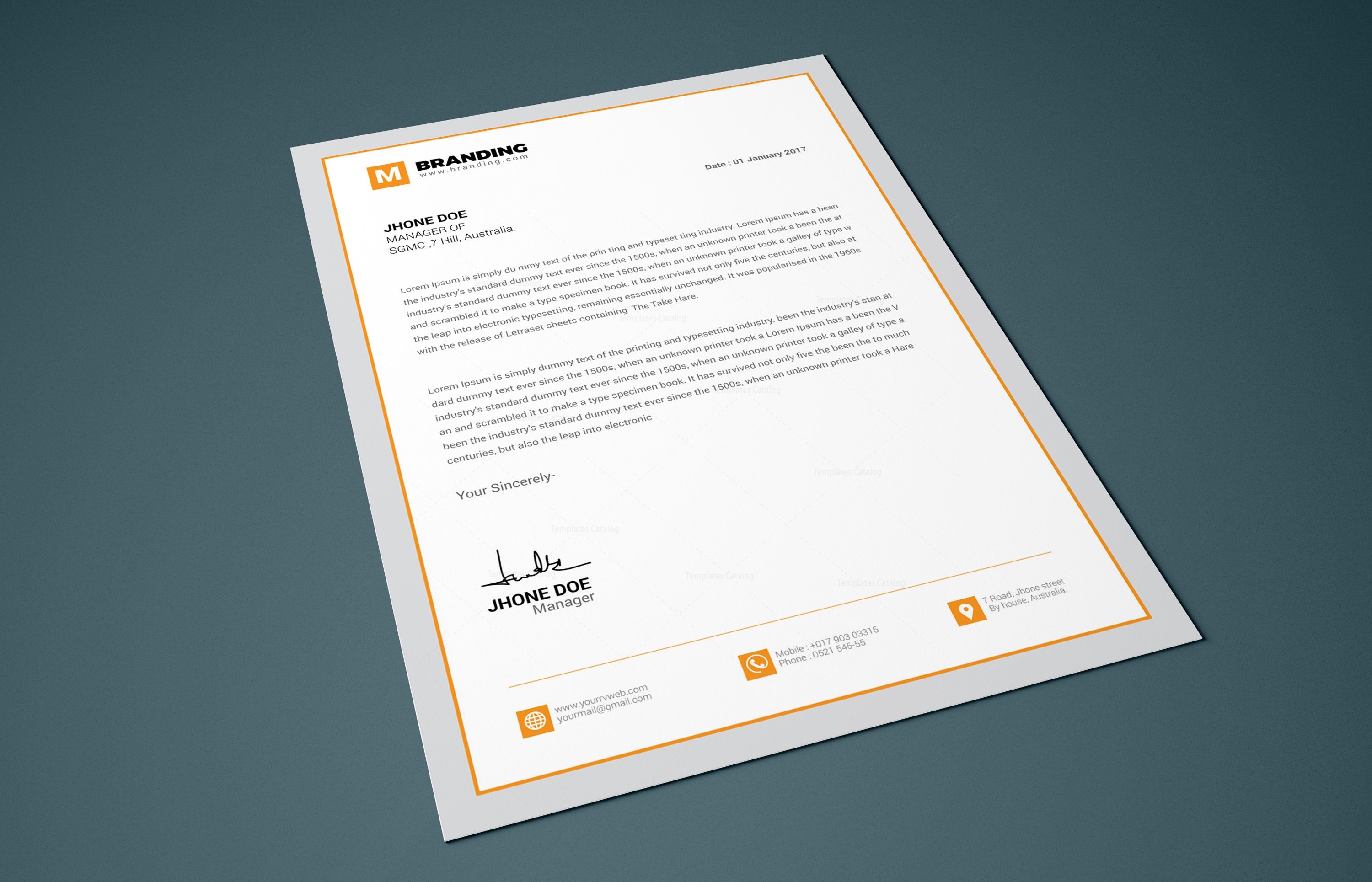 Branding Creative Corporate Letterhead Design Template - Graphic Prime ...