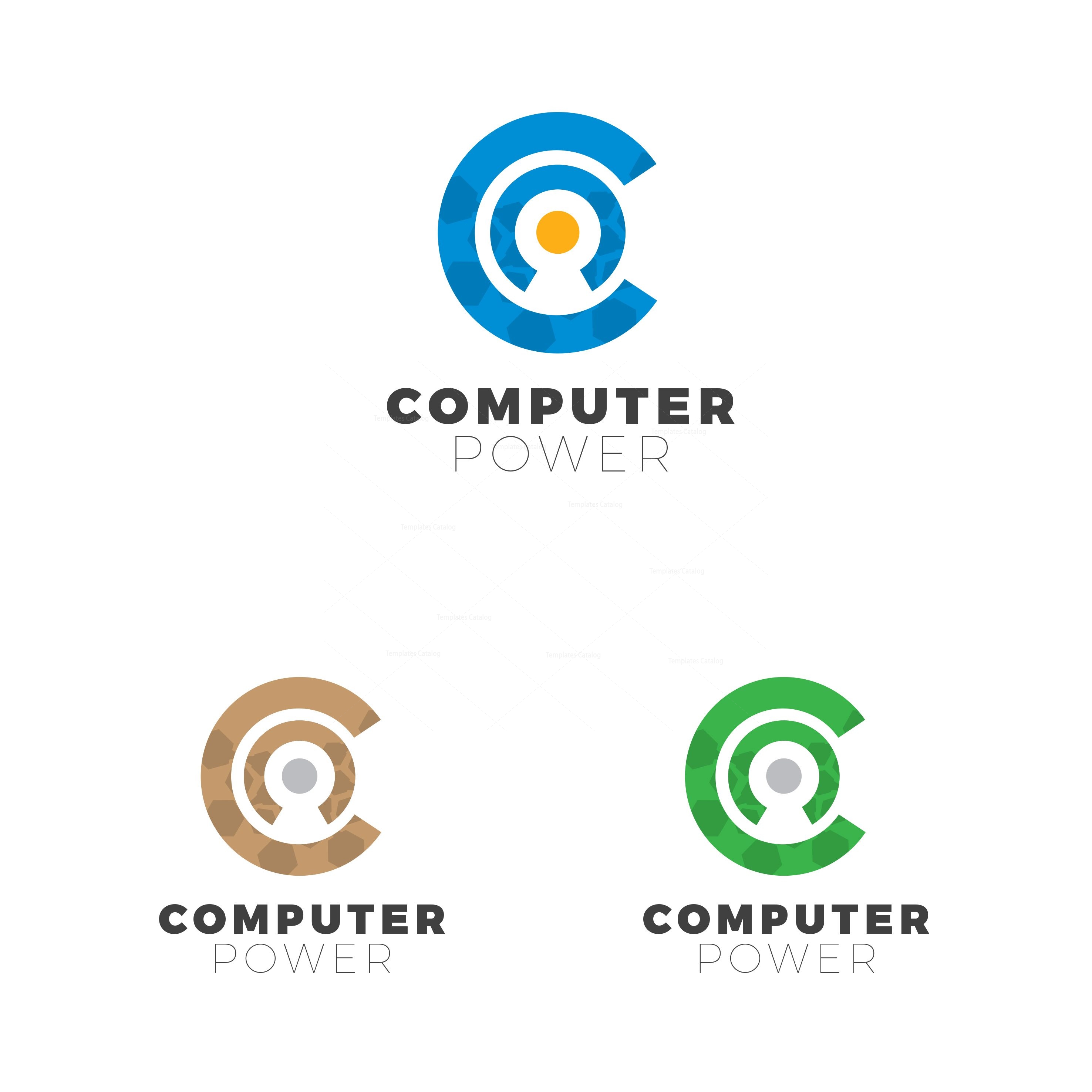 Computer Creative Logo Design Template - Graphic Prime | Graphic Design ...