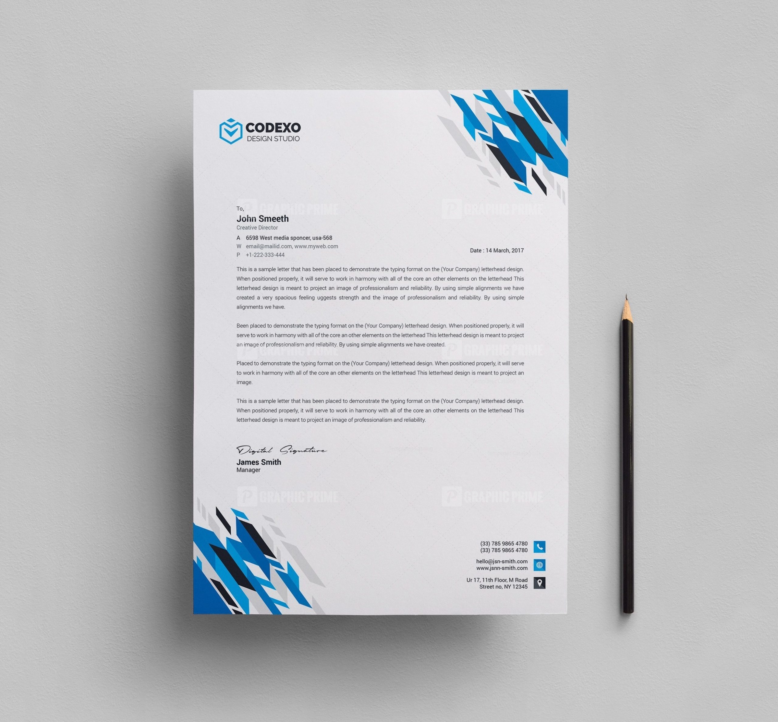 Letterhead Stationery Template - Graphic Prime | Graphic Design Templates