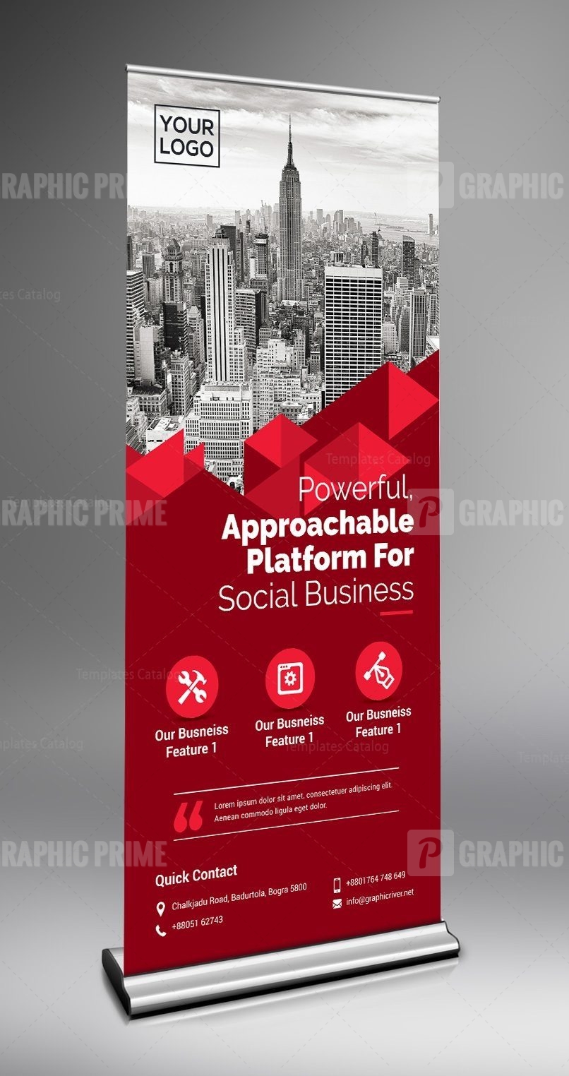 Mall Roll Up Banner Template - Graphic Prime | Graphic Design Templates