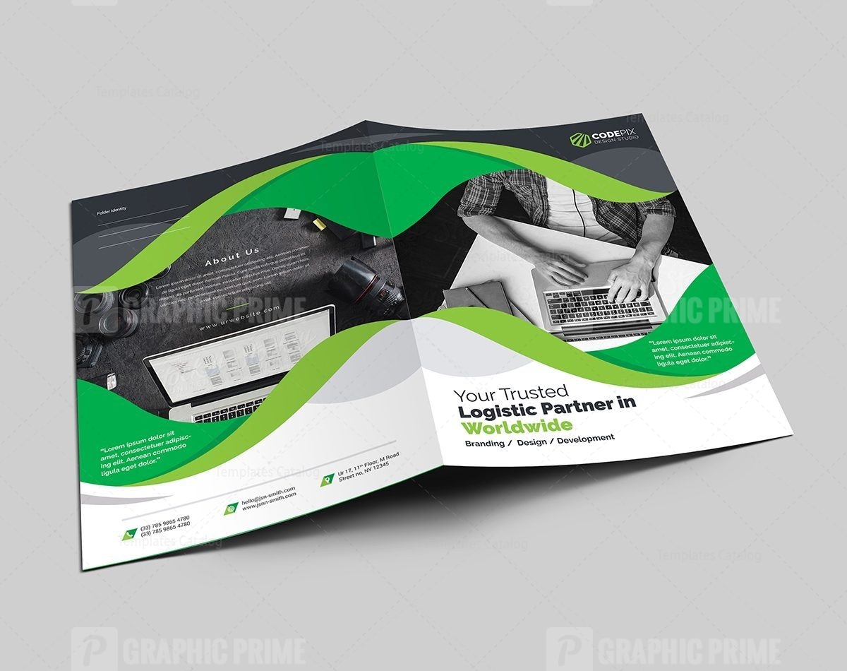 Modern Corporate Folder Template - Graphic Prime | Graphic Design Templates