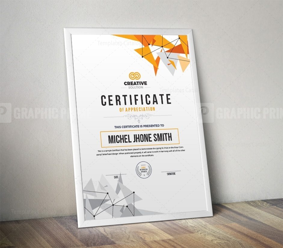 Modern Simple Certificate Template - Graphic Prime | Graphic Design ...
