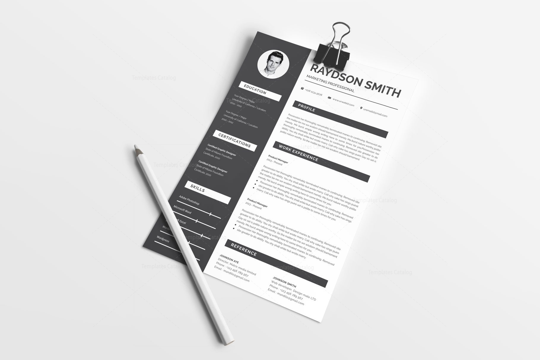 Plain Curriculum Vitae Template - Graphic Prime | Graphic Design Templates