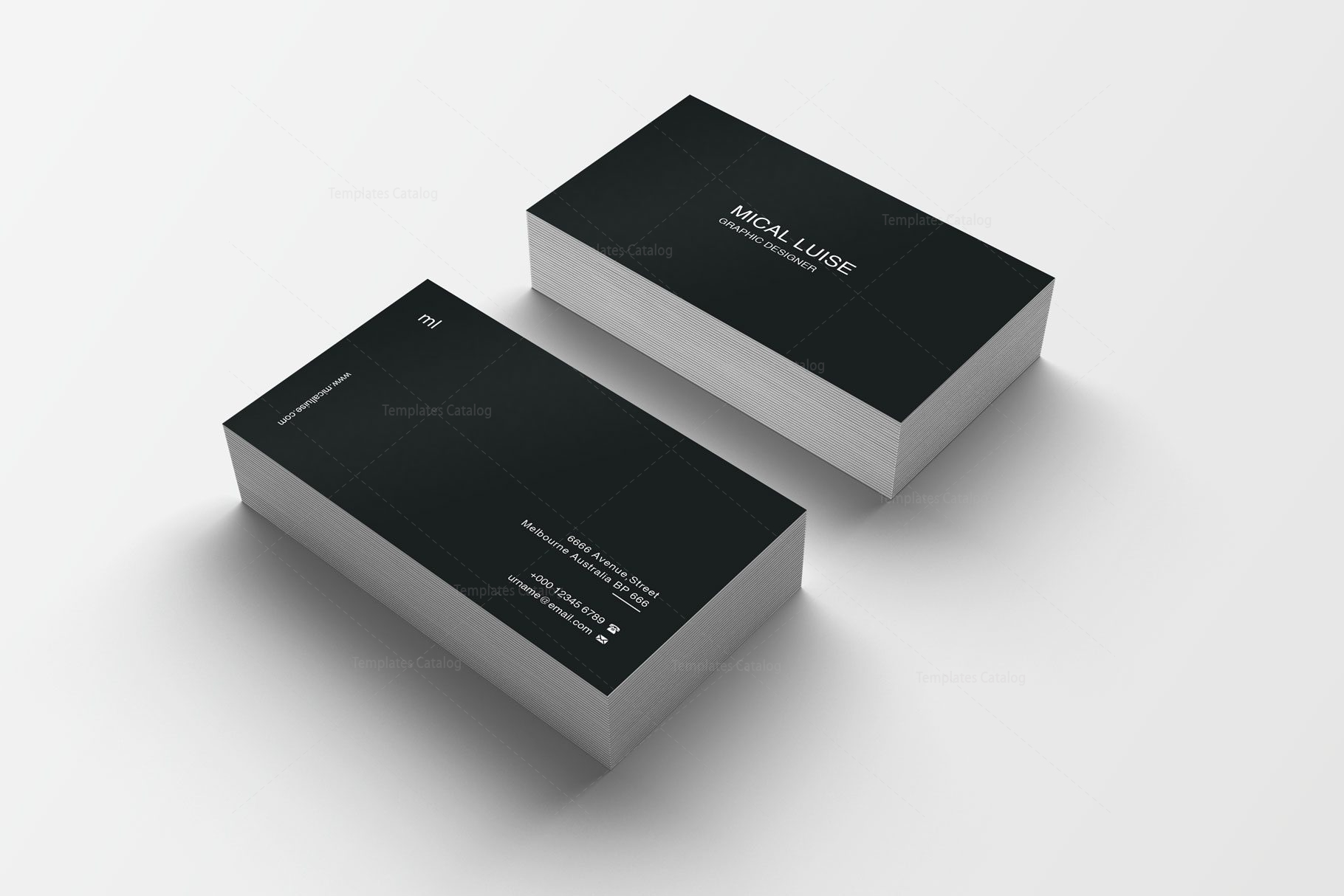 Plain Print Business Card Design - Graphic Prime | Graphic Design Templates