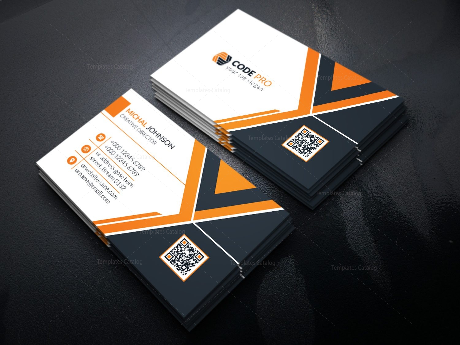Premium Business Card Design Template in EPS Format - Graphic Prime ...