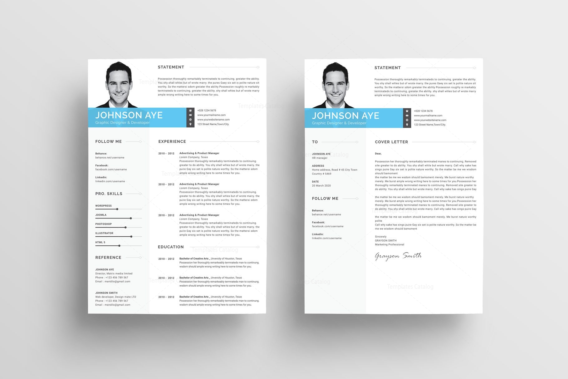 Premium Curriculum Vitae Template - Graphic Prime | Graphic Design ...