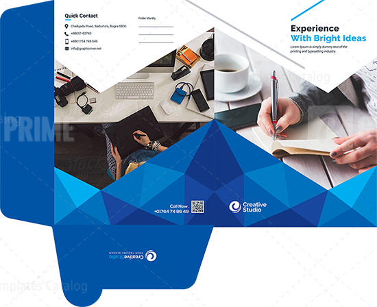 Presentation Folder Template with Stylish Design - Graphic Prime ...