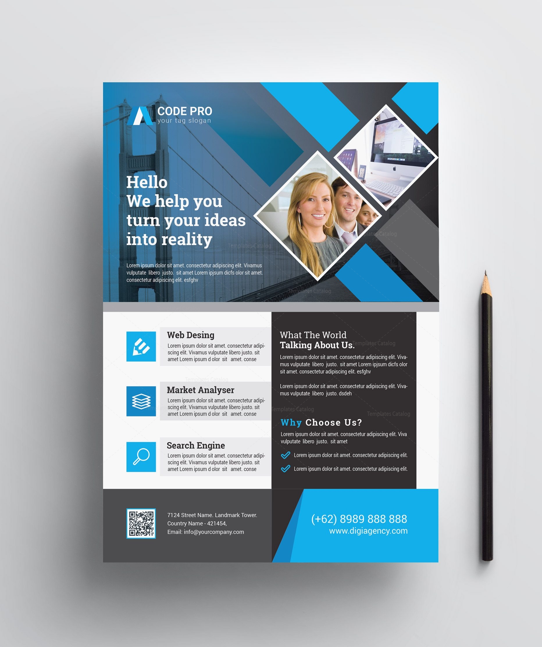 Print Ready Corporate Flyer Design - Graphic Prime | Graphic Design ...