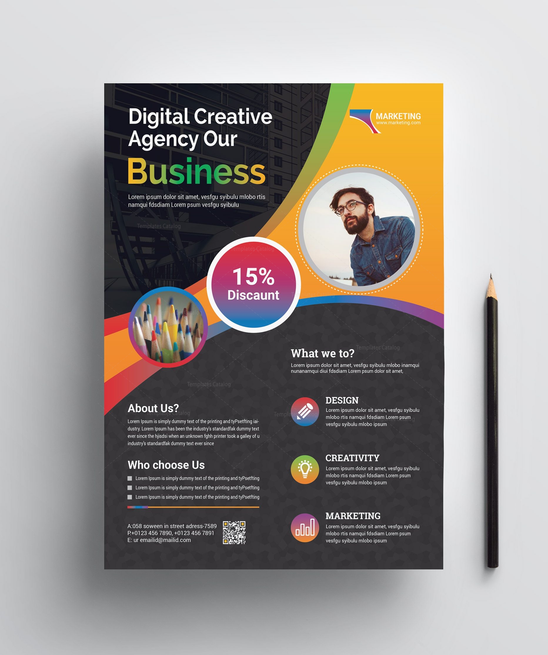 Professional Print Flyer Template - Graphic Prime | Graphic Design ...