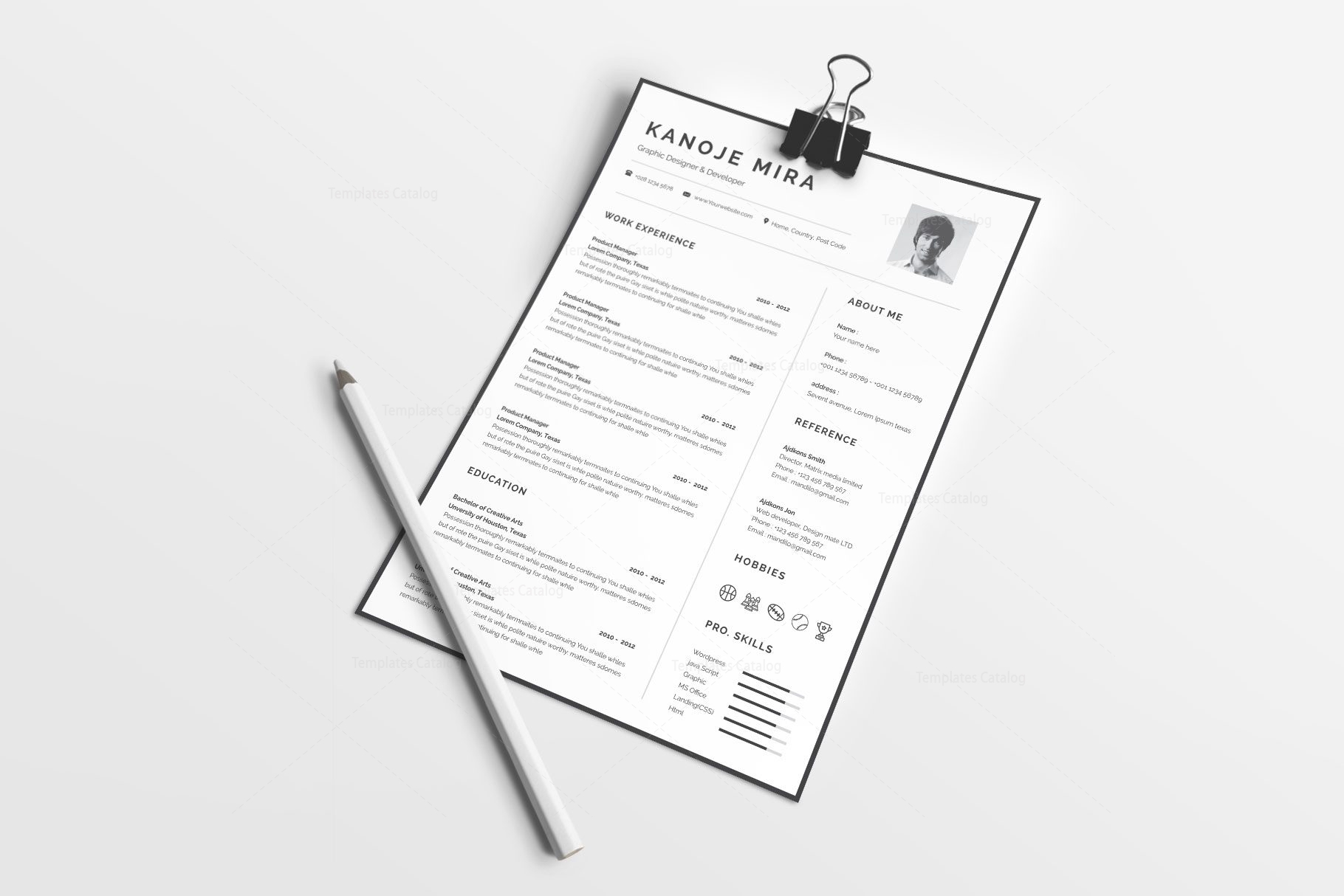 Simple Resume Design Templates - Graphic Prime | Graphic Design Templates