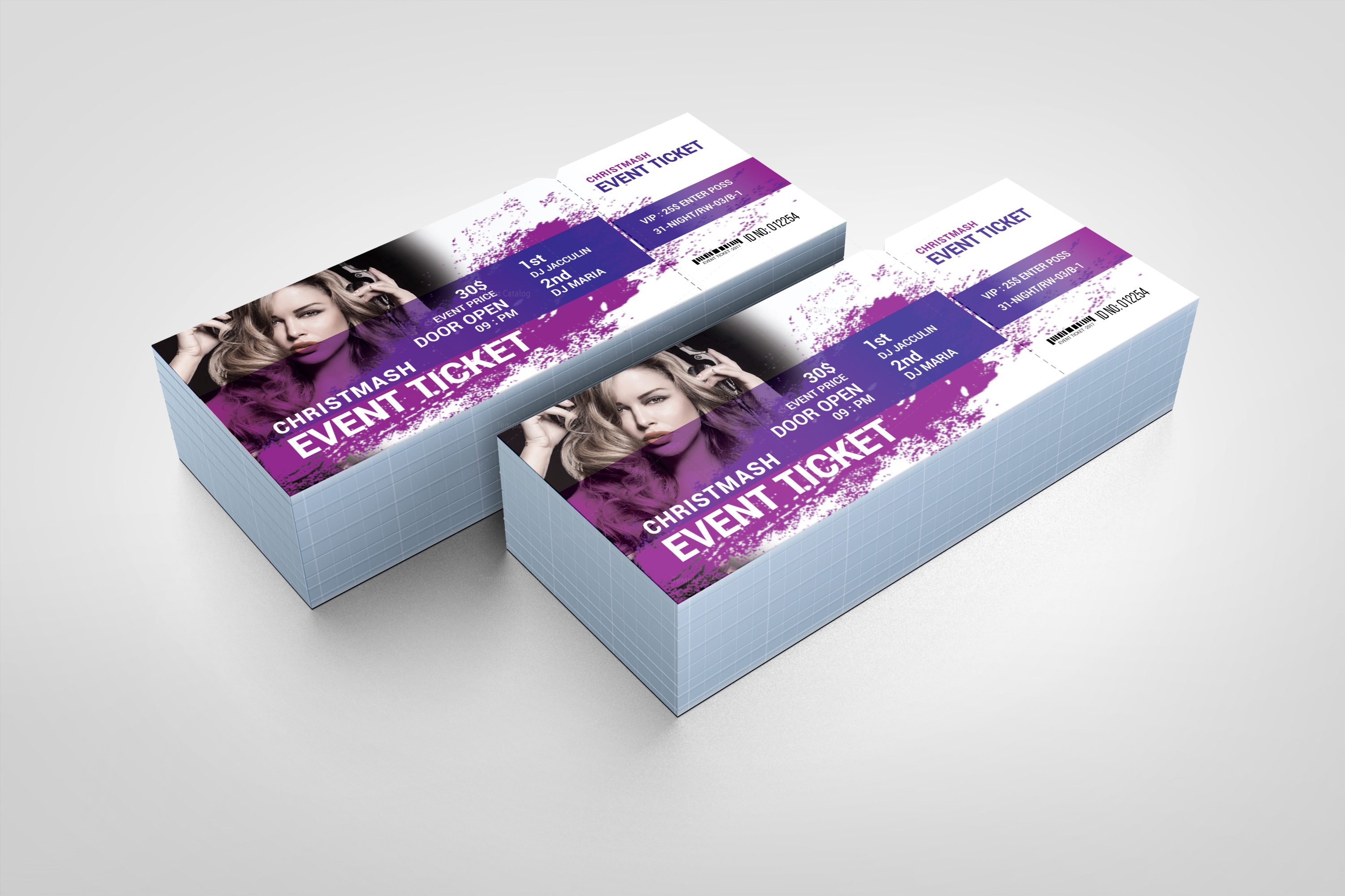 Sleek Event Ticket Design Template - Graphic Prime | Graphic Design ...