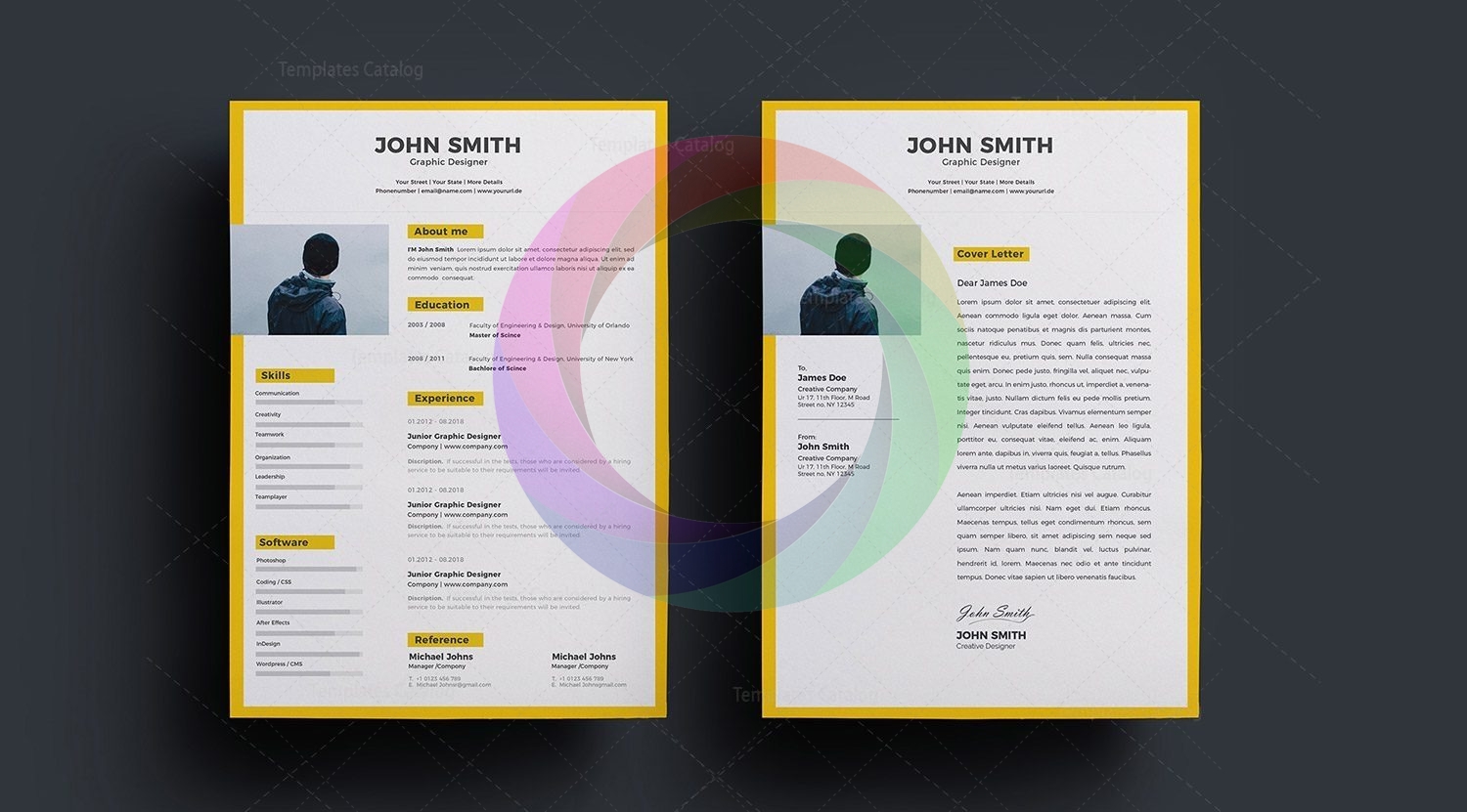 Sleek Resume Template - Graphic Prime | Graphic Design Templates