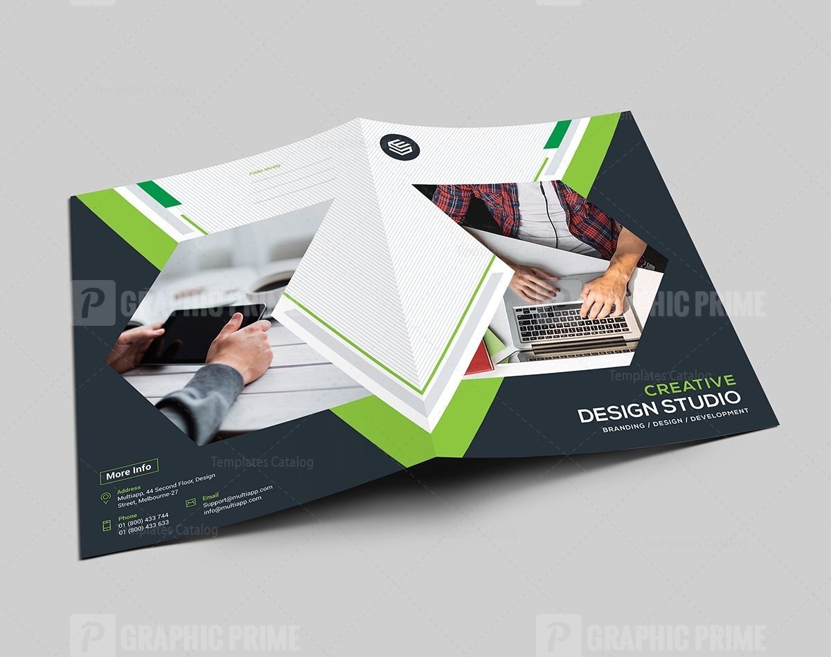 Stripe Presentation Folder Template - Graphic Prime | Graphic Design ...