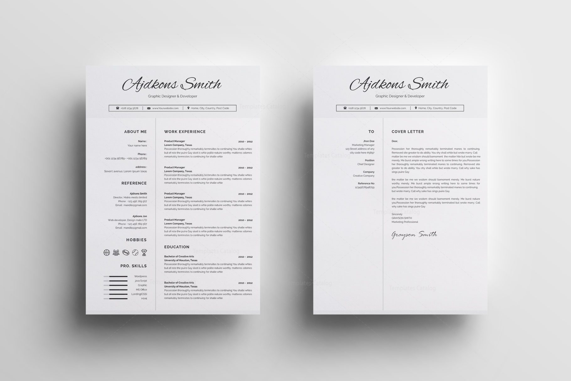 Stylish Resume Design - Graphic Prime | Graphic Design Templates