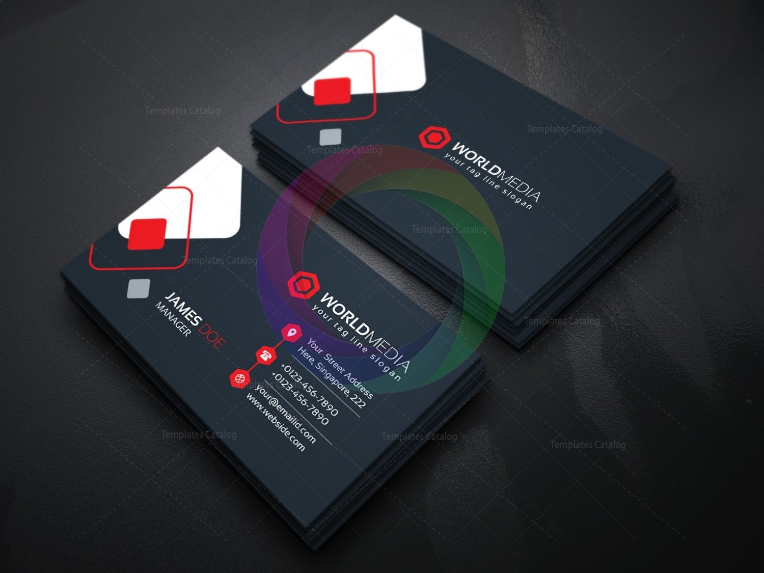 Technology Company Business Card Template - Graphic Prime | Graphic ...