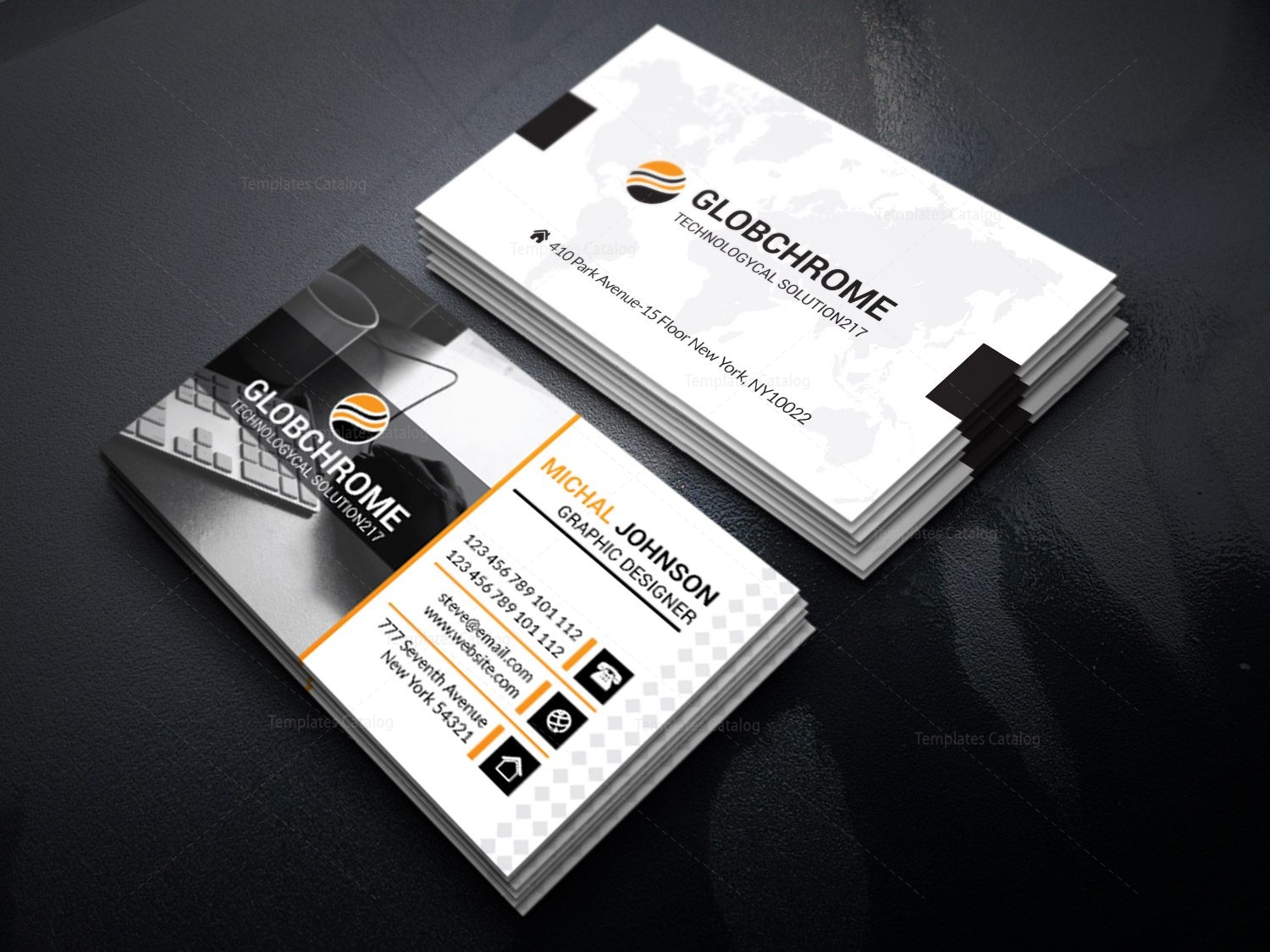 World Map Business Card Design - Graphic Prime | Graphic Design Templates