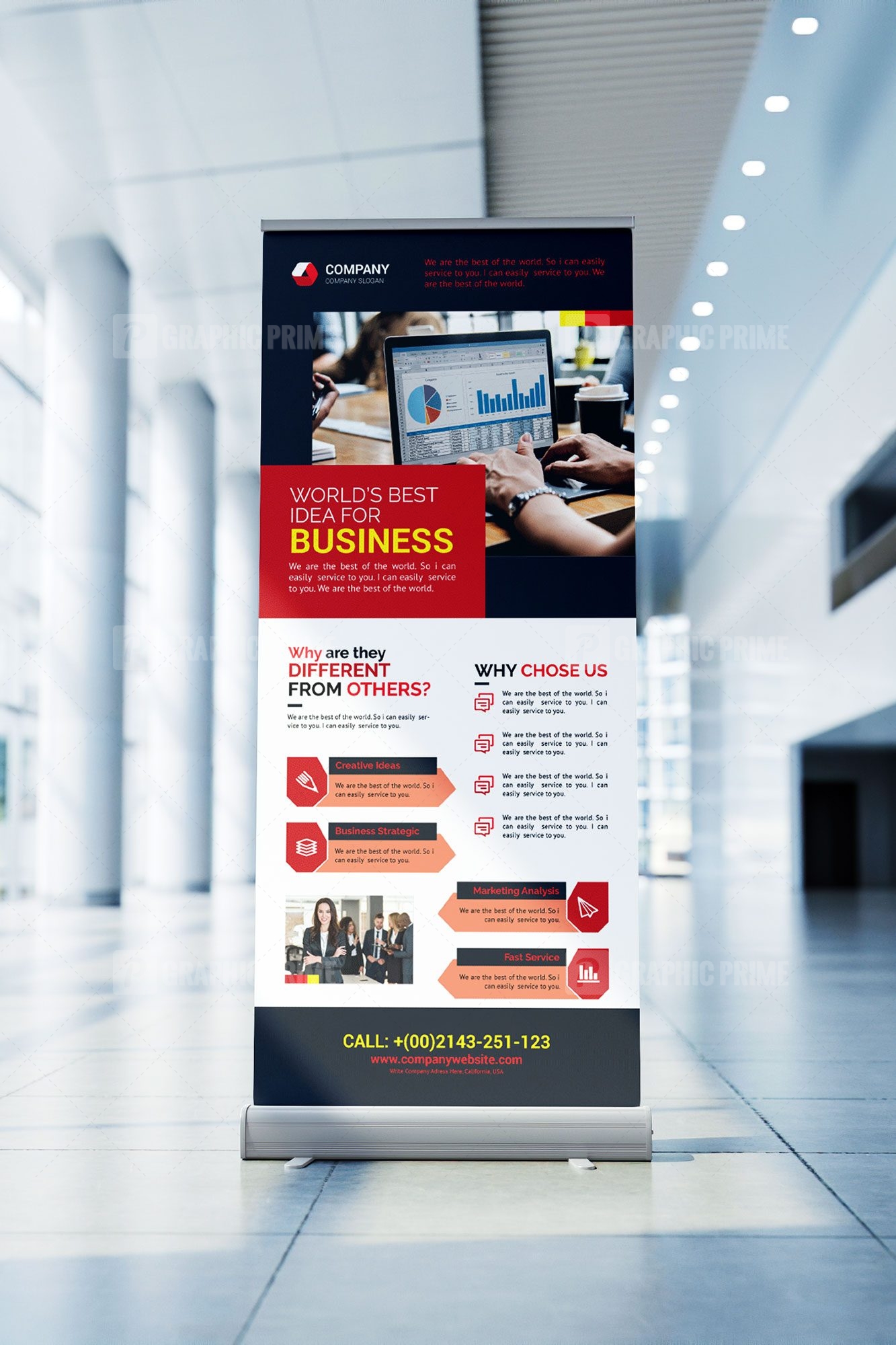 Advertisement Roll Up Banner Template - Graphic Prime | Graphic Design ...